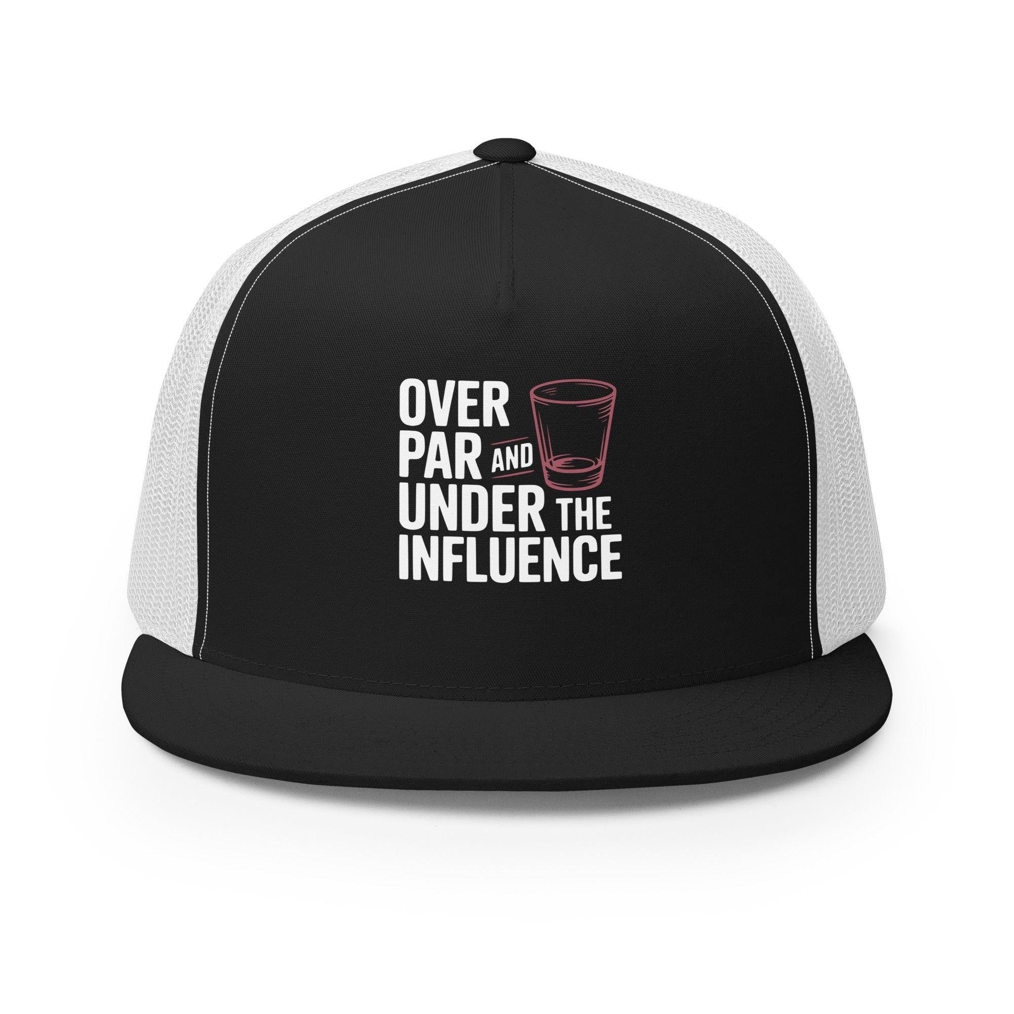 Over Par And Under The Influence - Funny Golf Trucker Hat - Snapback C