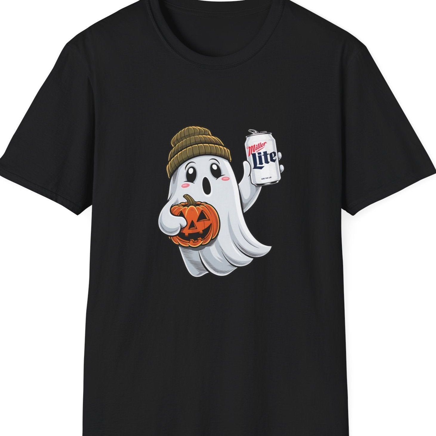 Miller Lite Ghost Tee - Spooky & Fun Halloween Shirt